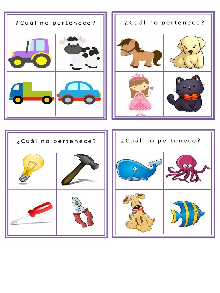 Cual No Pertenece (24 Láminas) | PDF | Ciencias sociales