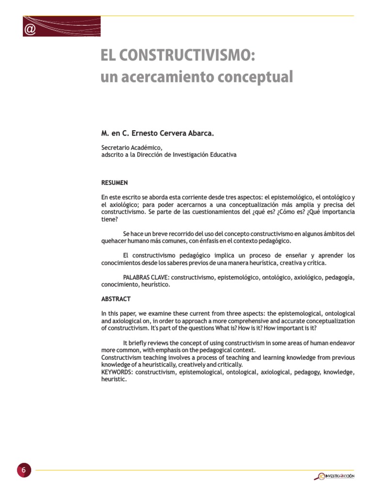 Constructivismo Material de Apoyo | PDF