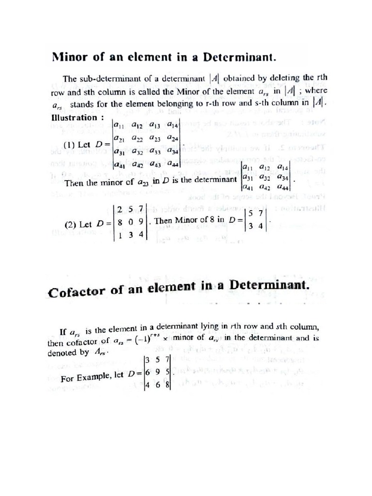 Determinant and Matrix | PDF