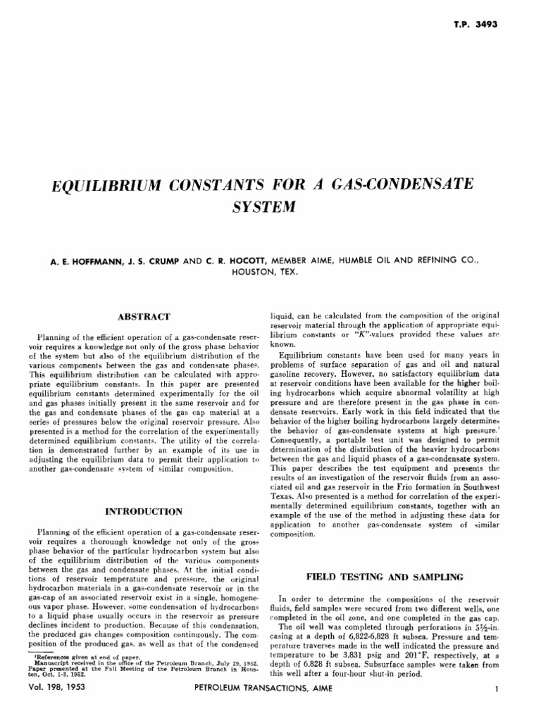 Hoffmann Crump Hocott | PDF | Petroleum Reservoir | Phase (Matter)