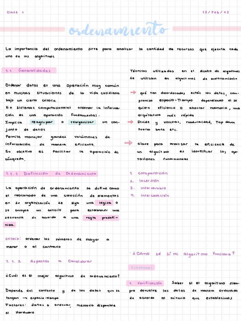 Algoritmos de Ordenamiento | PDF