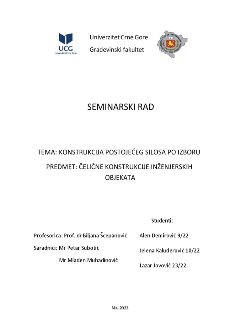 03 Konstrukcija Postojećeg Silosa | PDF