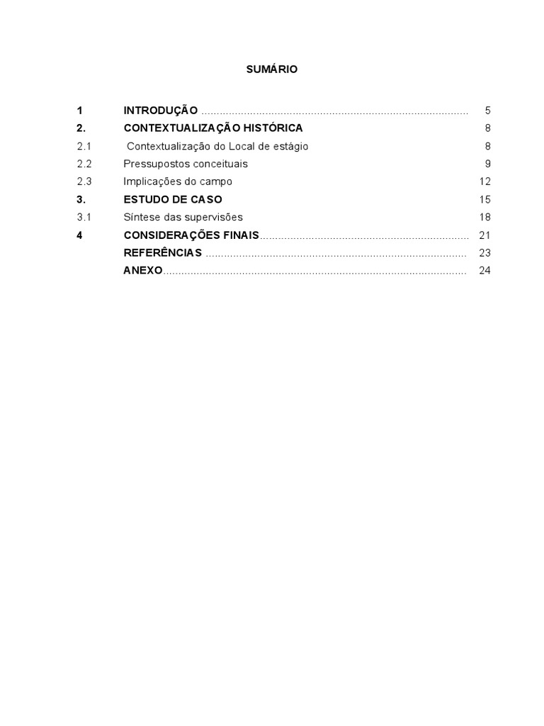 Modelo Sumario Abnt 1 | PDF