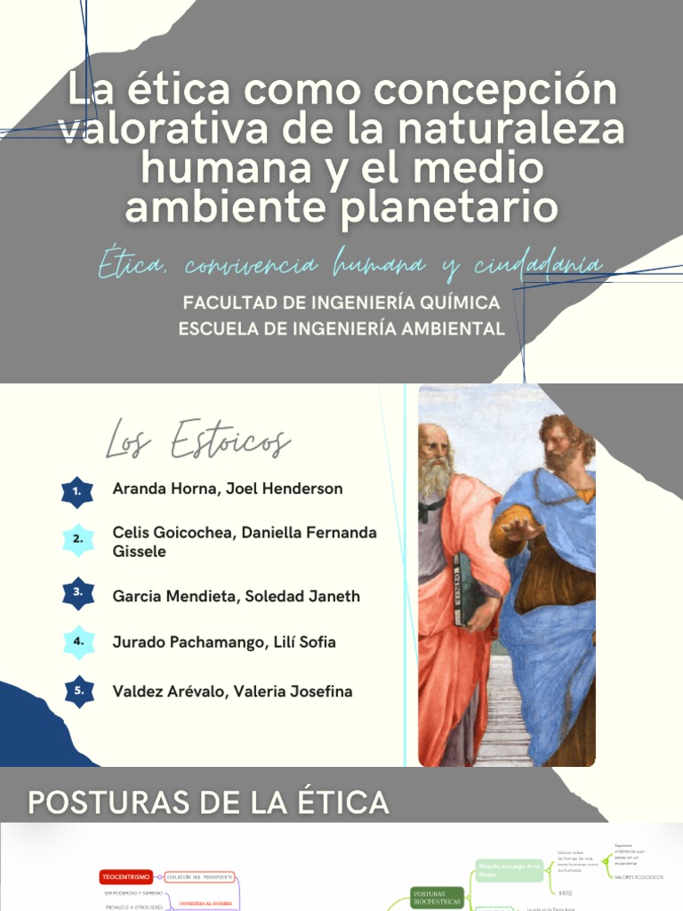 La ética como concepción valorativa de la naturaleza humana y el medio ...