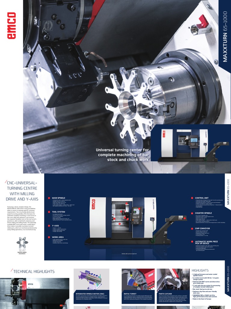 CNC Universal Turning Center Maxxturn 65 G1 | PDF