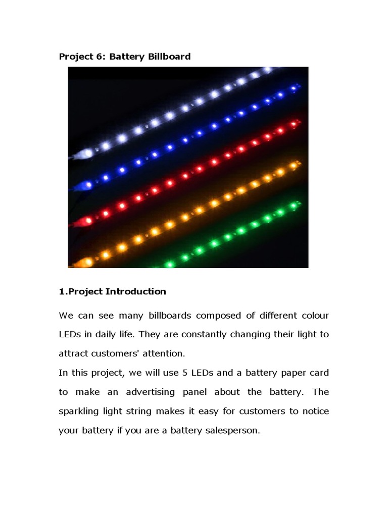 Project 6 Battery Billboard | PDF