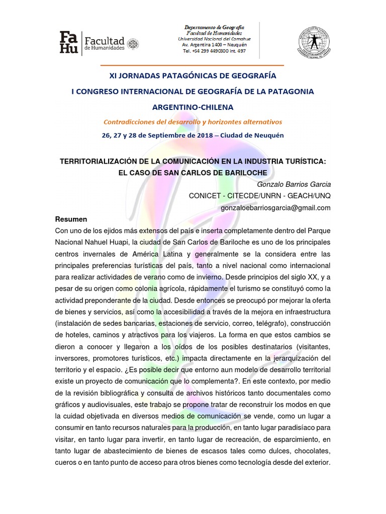 EJE 3. Dinmica de Los Espacios Urbanos de Patagonia | PDF | Turismo ...