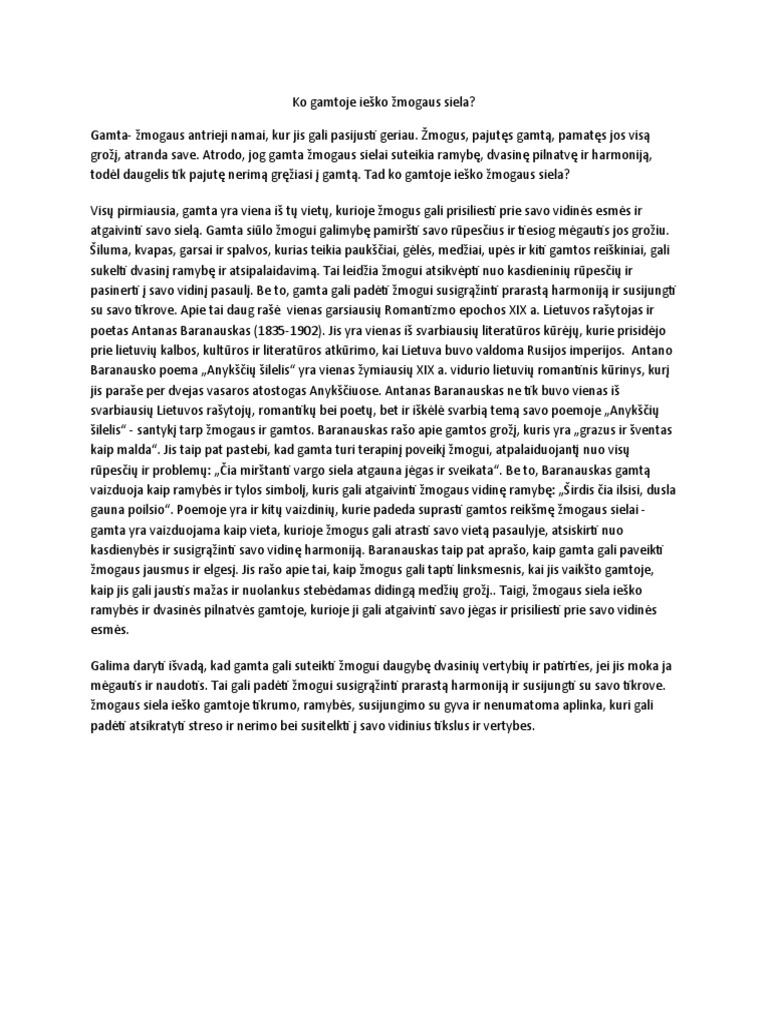 Baranauskas Rasinys | PDF