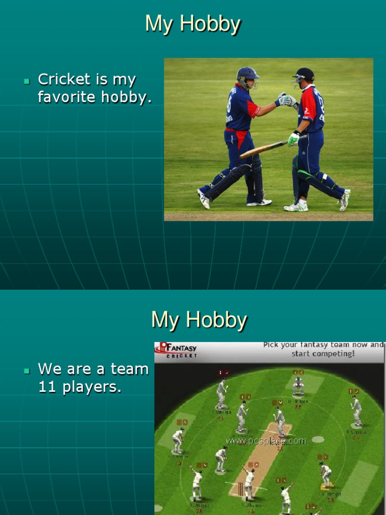My Favorite Hobby: Playing Cricket | PDF