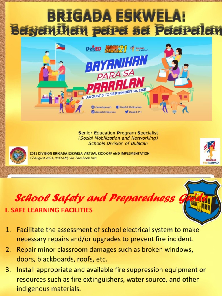 BRIGADA 2021-School Safety and Preparedness Guide | PDF | Emergency ...