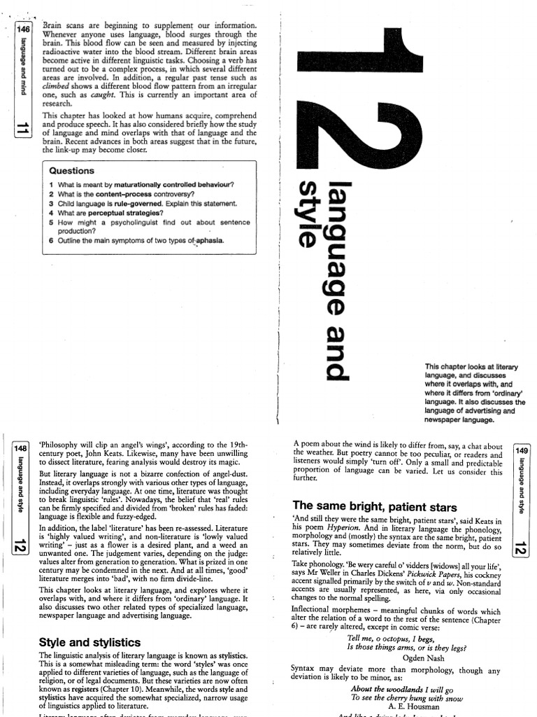 Linguistics - Chapter 12 | PDF