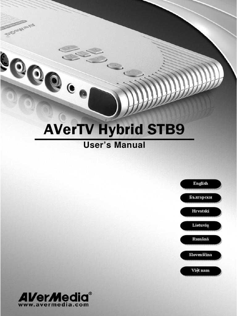 Avertv Hybrid Stb9: User'S Manual | PDF