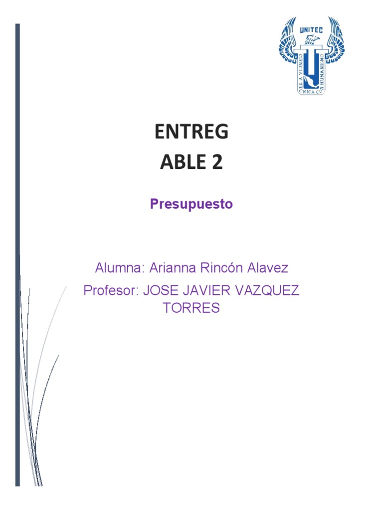 Presupuesto Entregable 2 | PDF | Presupuesto | Contador