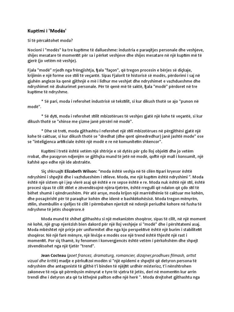 Kuptimi i 'Modës' | PDF