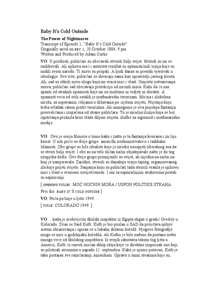 The Power of Nightmares 1 prevod | PDF