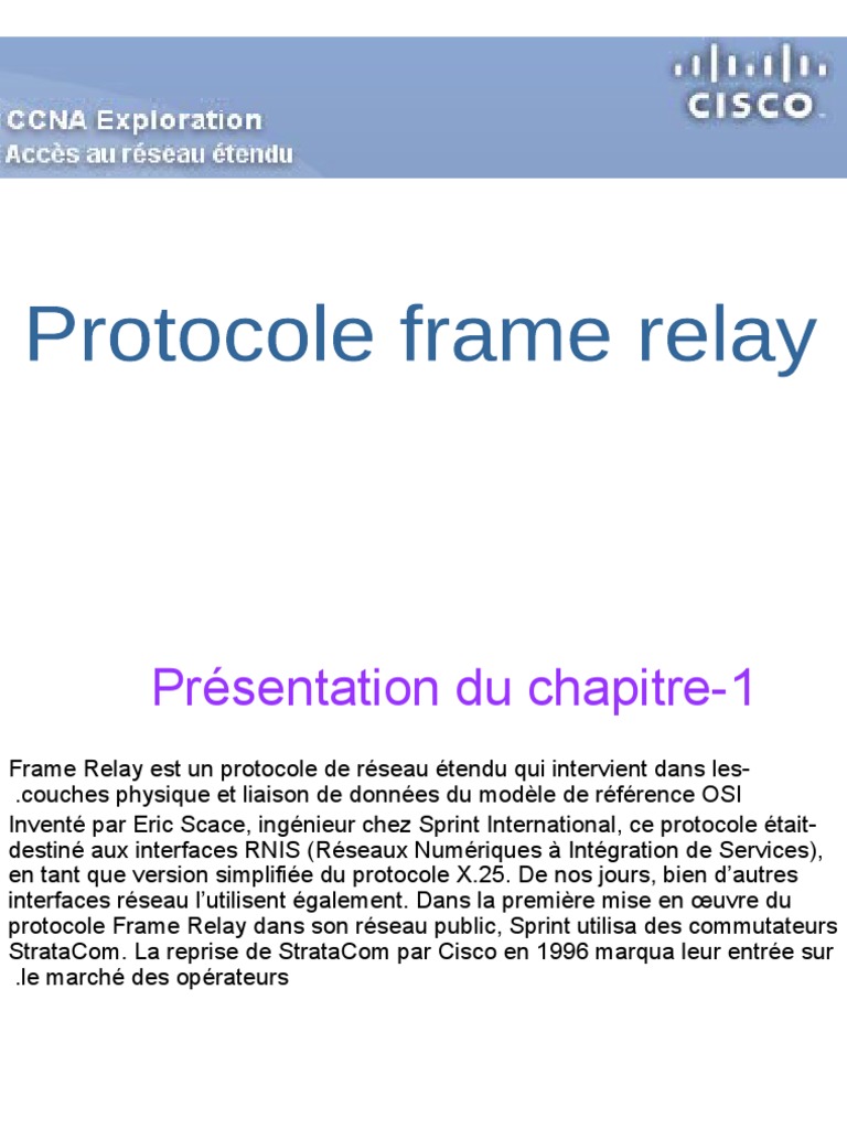 COURS CISCO Protocole Frame Relay | PDF