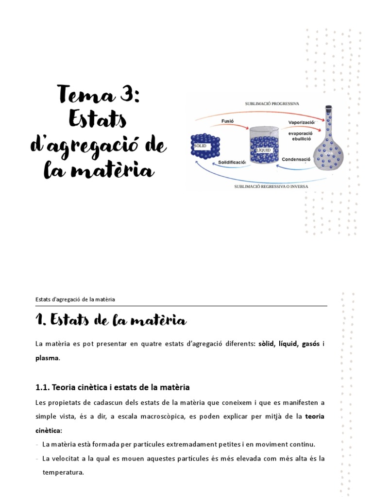 Estats de La Matèria | PDF