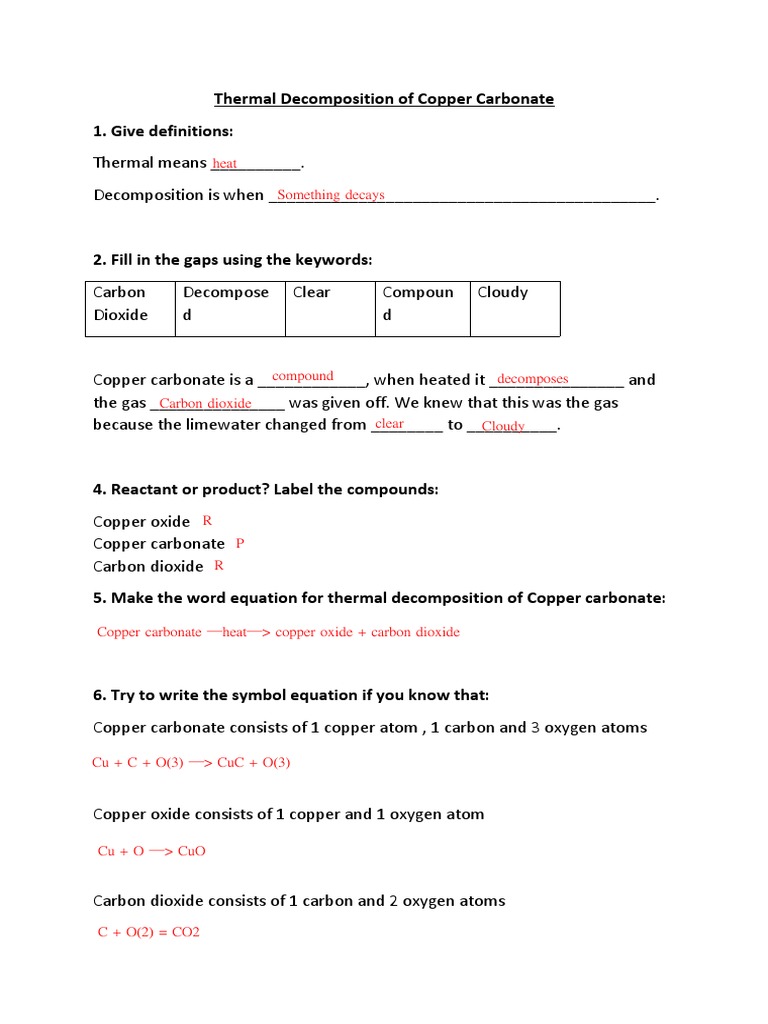 Thermal Decomposition | PDF