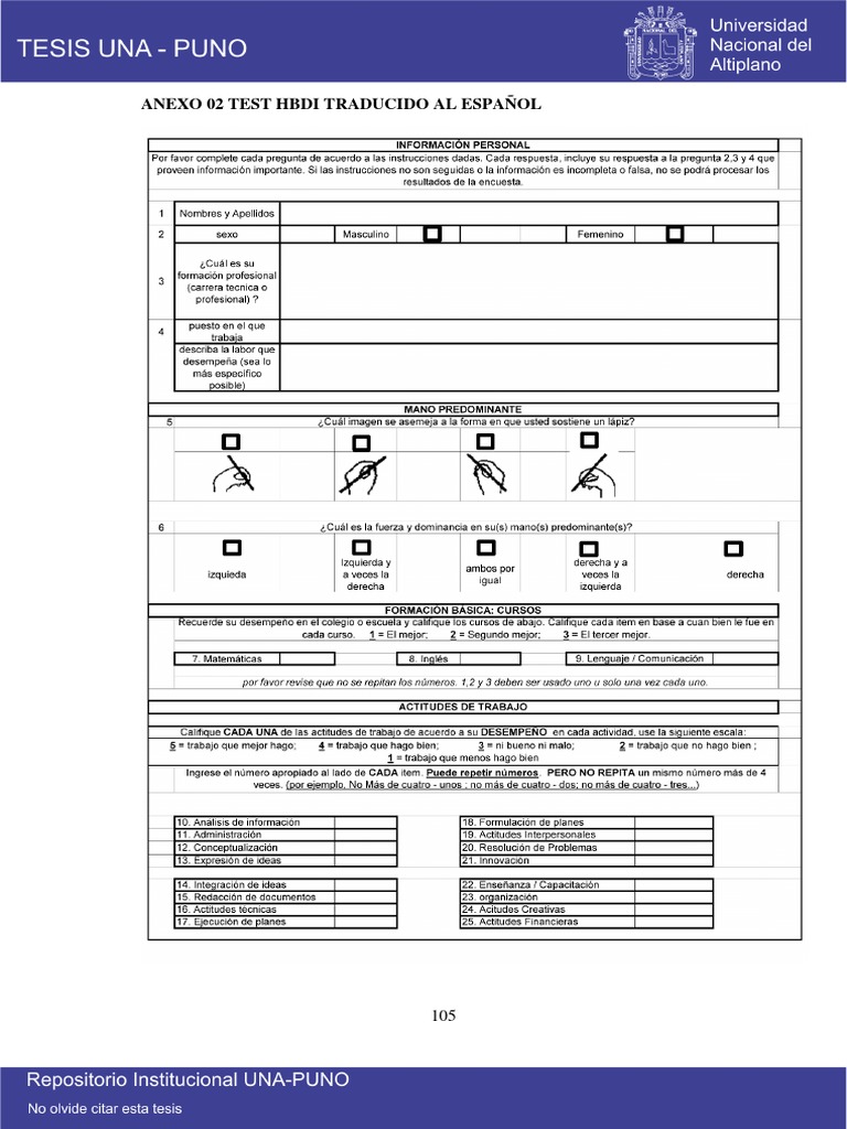 Test HBDI | PDF