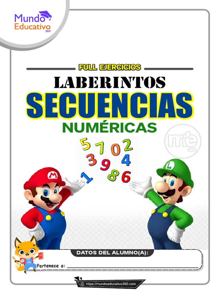 Laberintos Secuencias Numericas Mario Bros | PDF