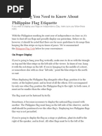 Flag and Heraldic Code of The Philippines RA 8491 | PDF | Flag | Heraldry