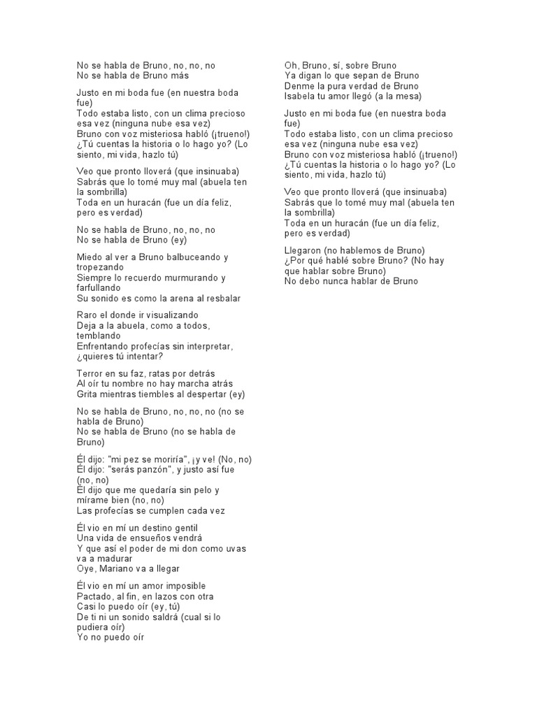 No Se Habla de Bruno | PDF