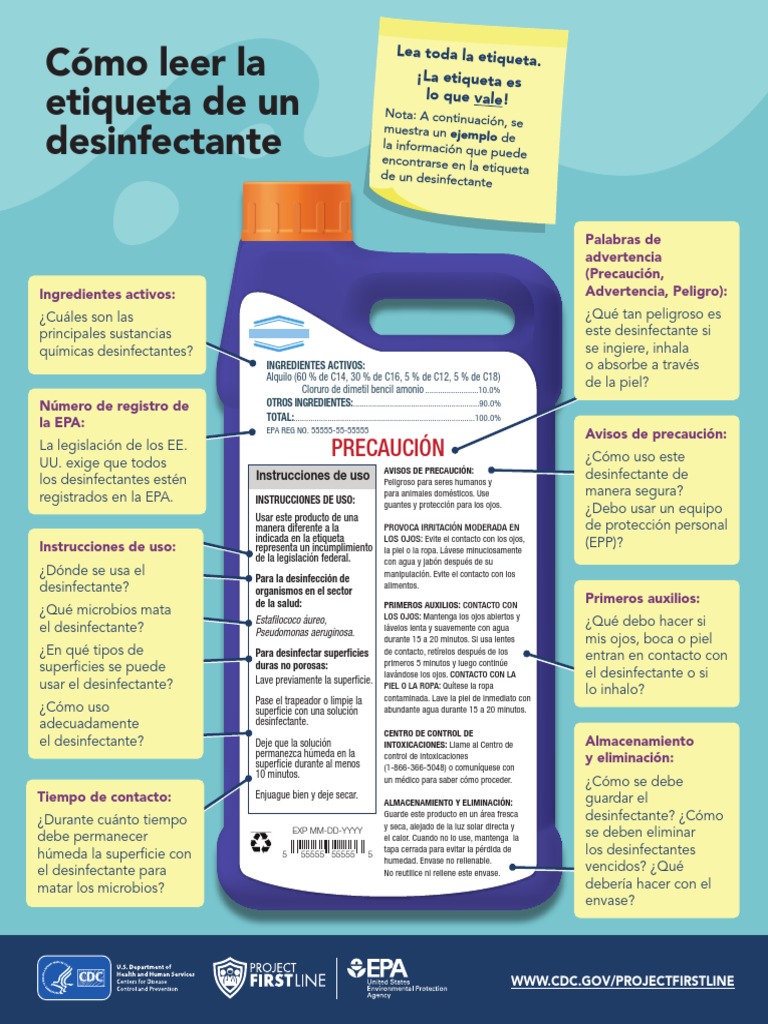 Como Leer Una Etiqueta Desinfectante | PDF