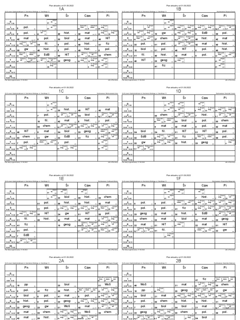 Plan Klas | PDF