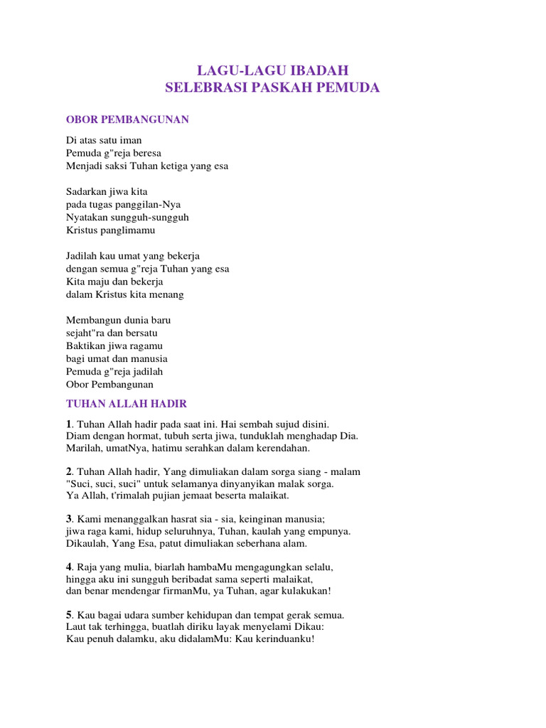 Lagu Ibadah Selebrasi Paskah 10 April 2023 | PDF