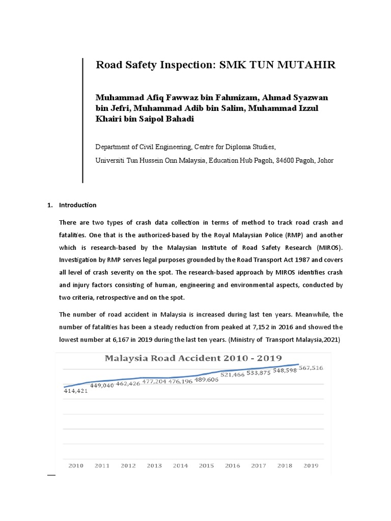 Road Safety Inspection (C3) | PDF | Traffic Collision | Speed Limit