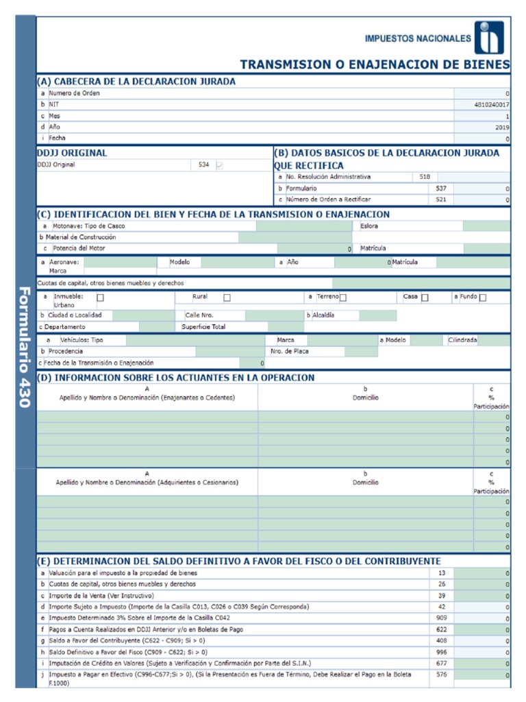 Formulario 430 | PDF