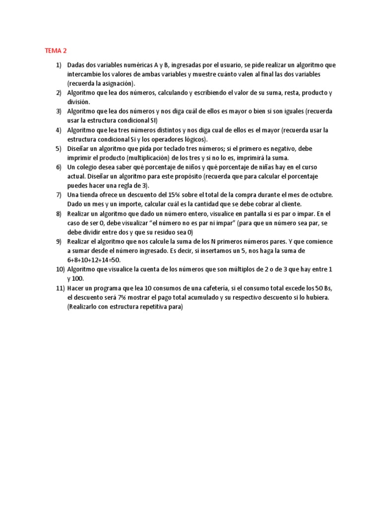 Ejercicios de Pseint Resueltos | PDF | Algoritmos | Número primo