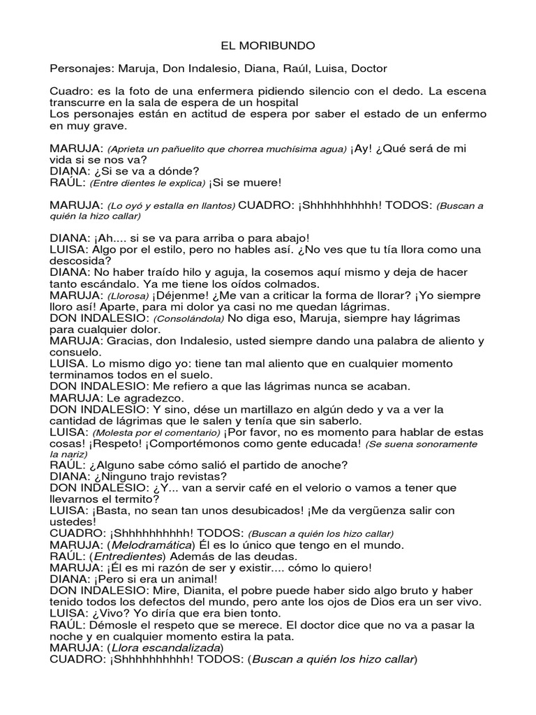 El Moribundo para Pocos Personajes | PDF | Arte