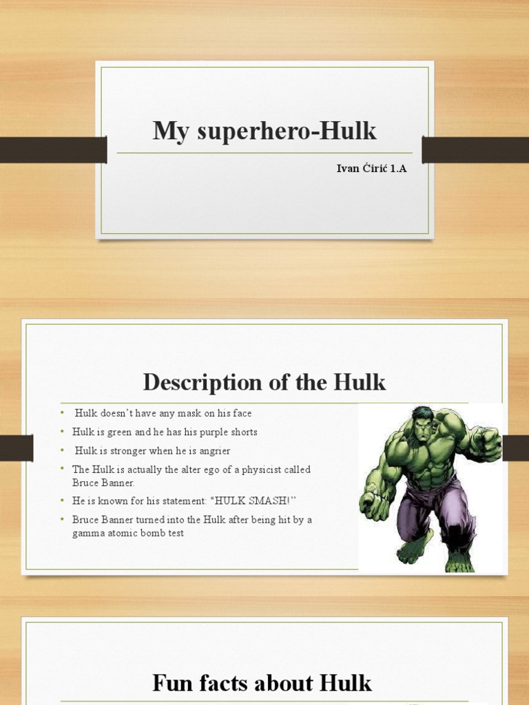 My Superhero Hulk | PDF