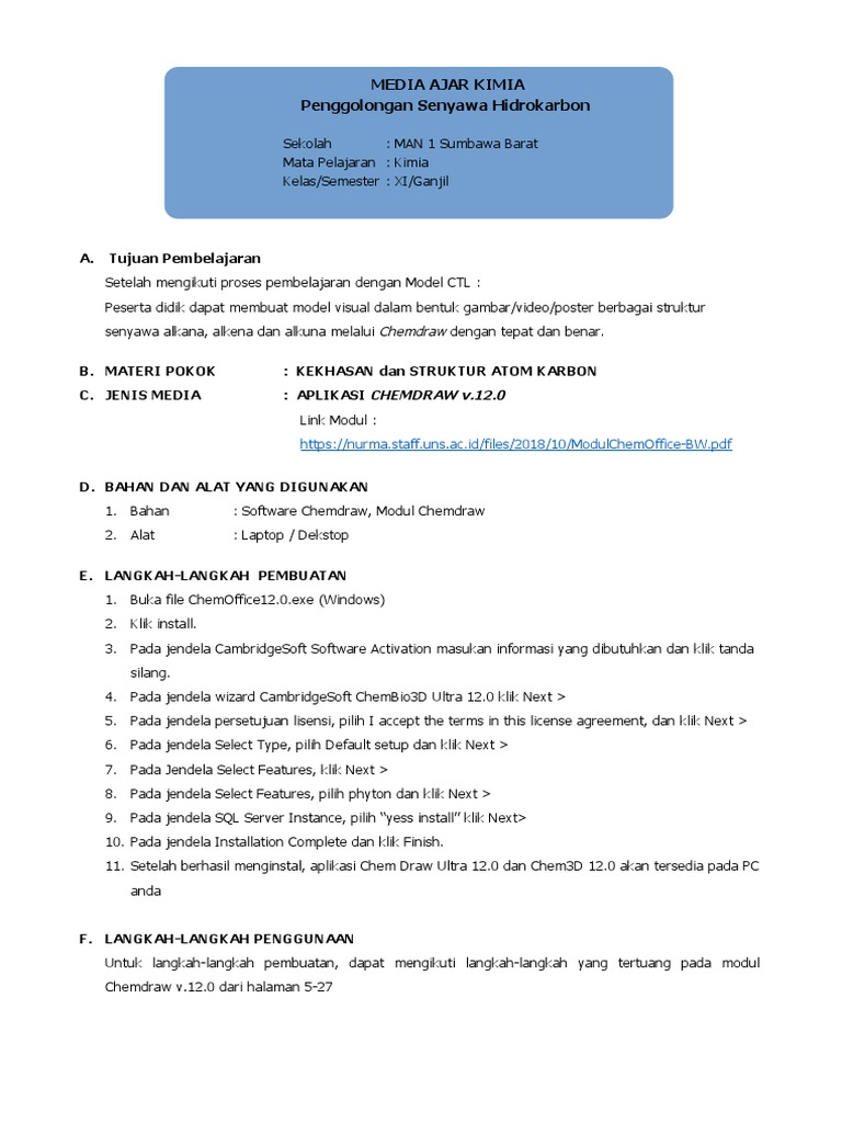 MEDIA AJAR - RA1 - SIKLUS 2 - Irfan Fitriadi - 239003495039 - 001 - PPG Kimia | PDF