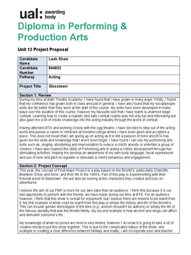 Project Proposal Form 2023 | PDF