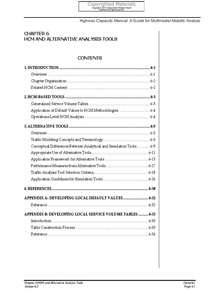 Chapter 6-HCM and Alternative Analysis Tools | PDF