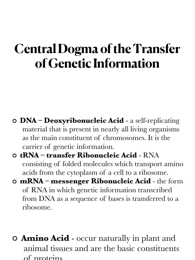 Central-Dogma | PDF