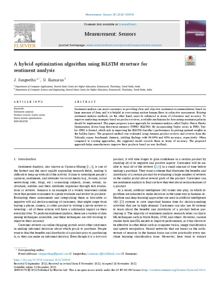 A Hybrid Optimization Algorithm Using Bilstm Structure F 2023 4418