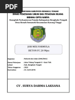 Metode Perhitungan Campuran Beton Job Mix Desain | PDF | Sains & Matematika