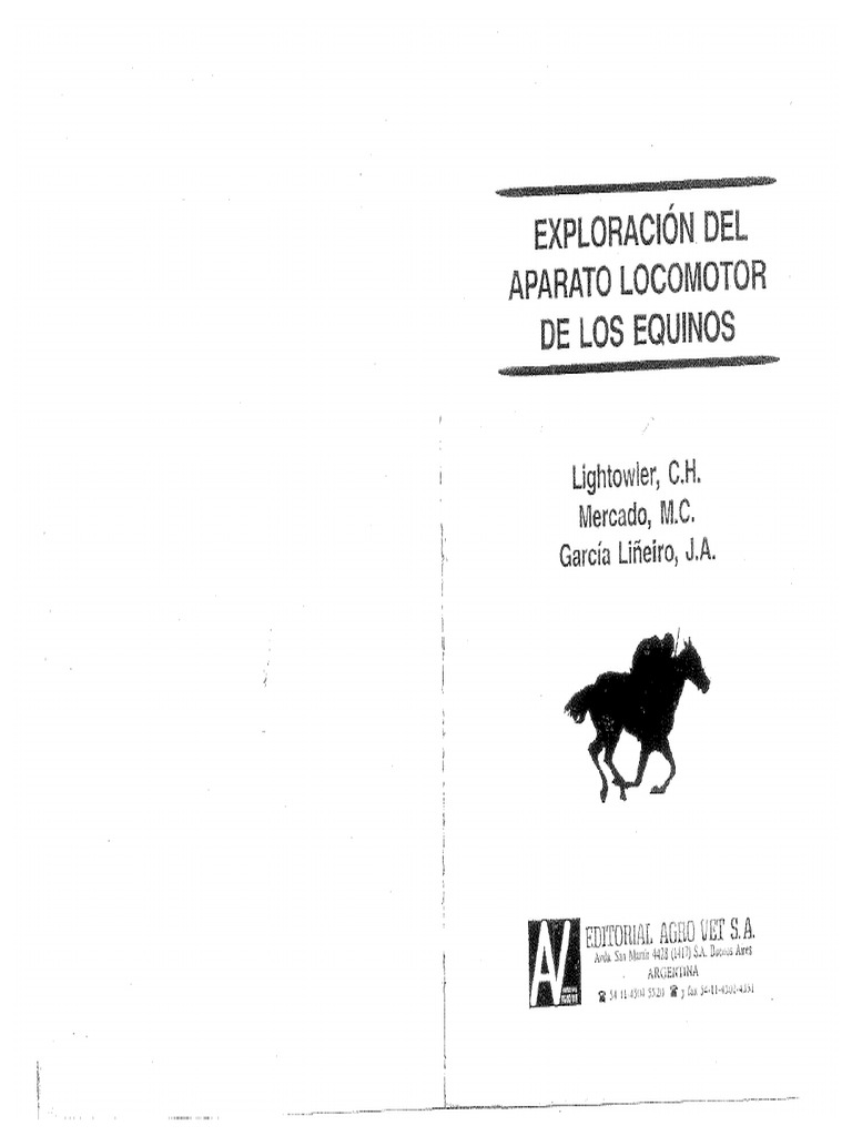 Lightowler - Exploración Del Aparato Locomotor de Los Equinos ...