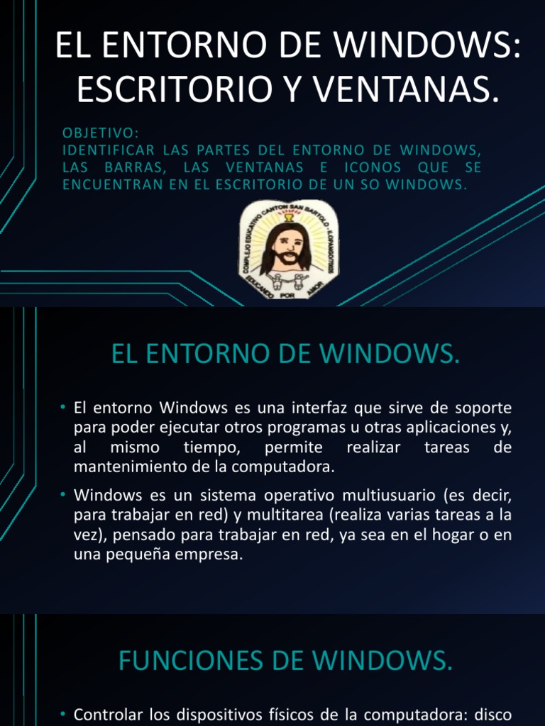 Entorno y Escritorio de Windows | PDF | Ventana (informática ...