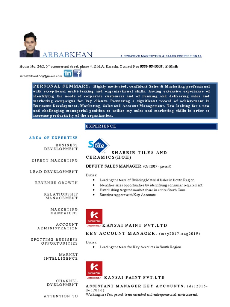 CV..... (M.Arbab Khan) | PDF