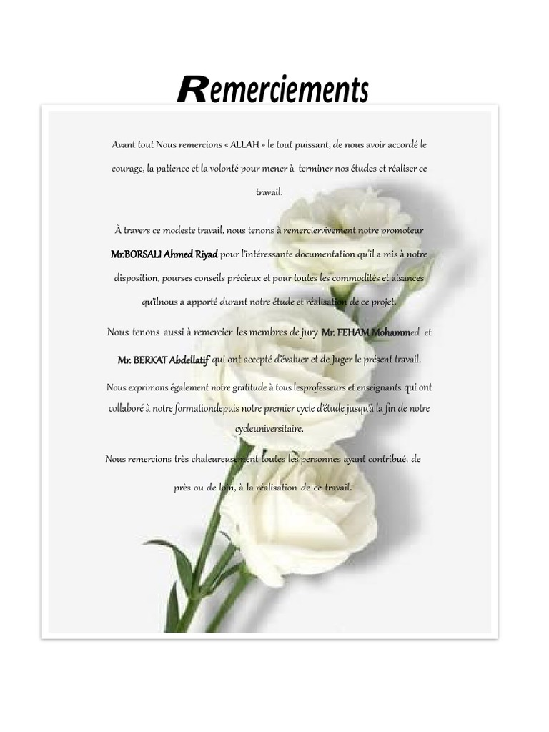 Remerciements | PDF