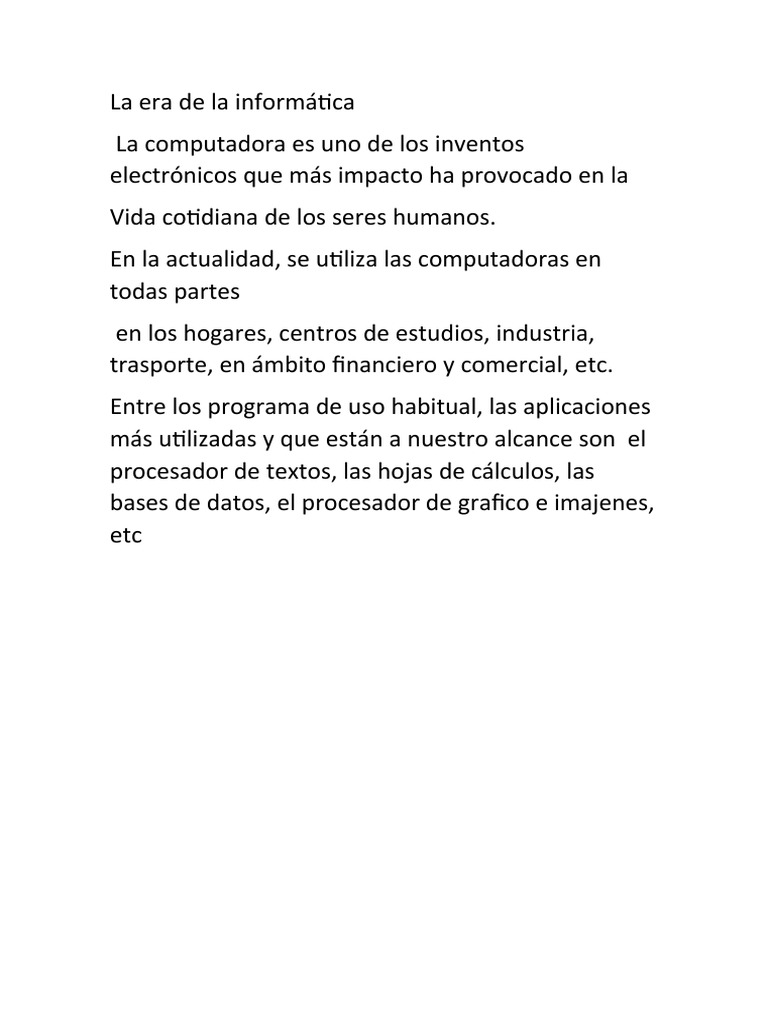 La Era de La Informática | PDF