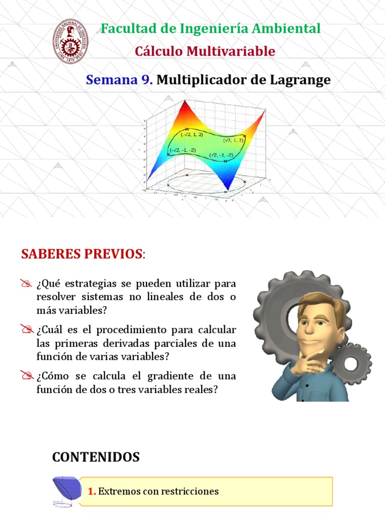 Semana 9. Multiplicador de Lagrange | PDF