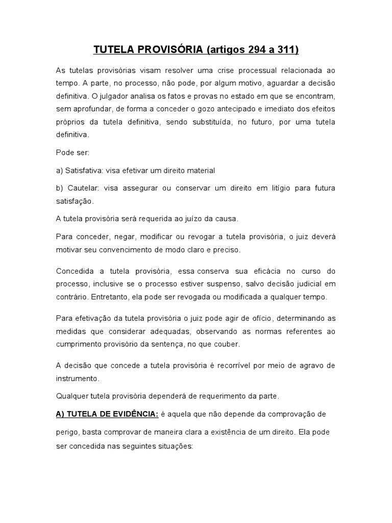Tutela Provisória | PDF