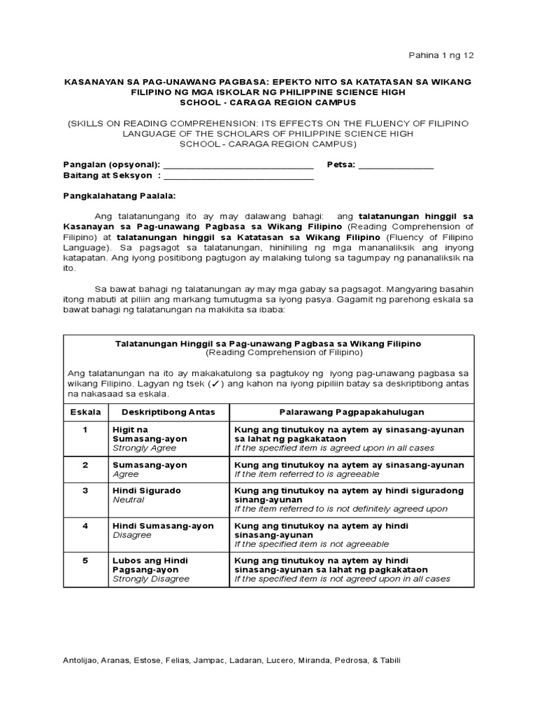 Talatanungan 2 | PDF