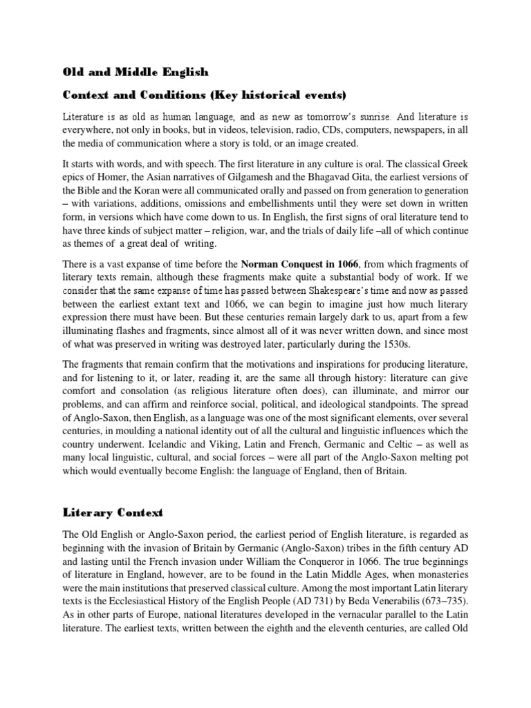 Old English - Booklet 1 | PDF