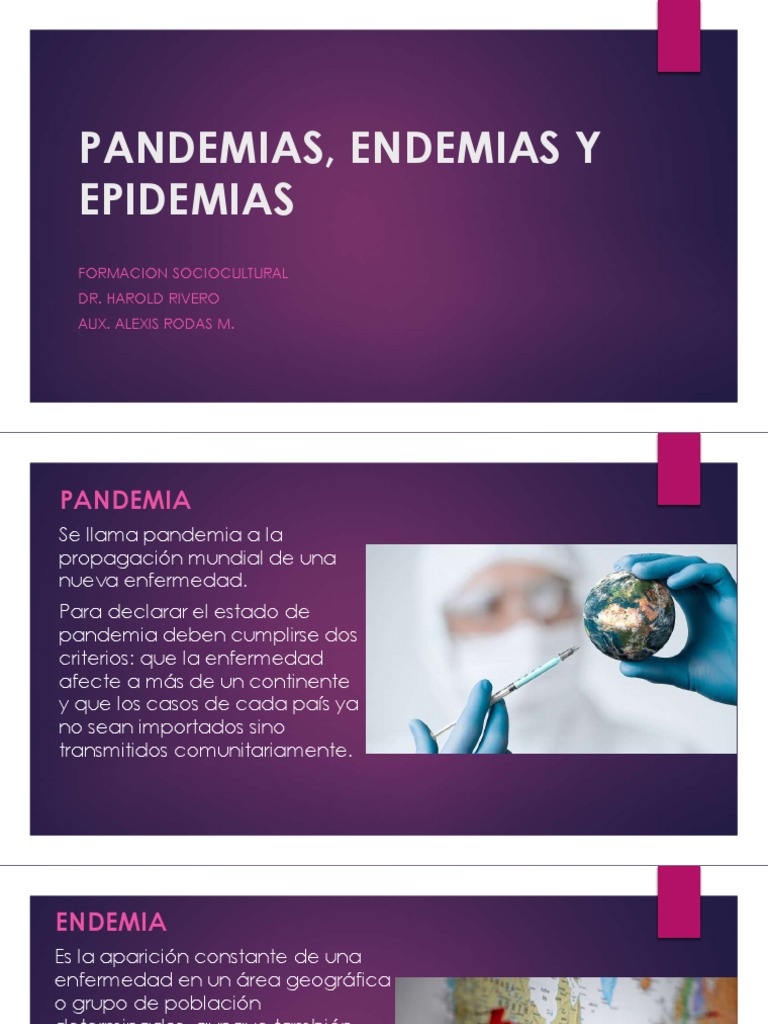 Pandemias, Endemias y Epidemias Explicadas | PDF